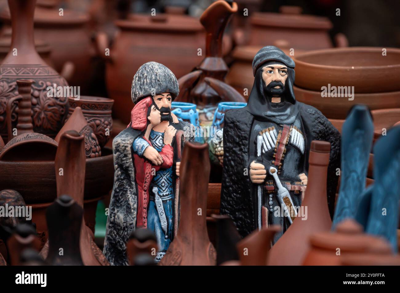 Mtskheta, Georgia - October 10, 2023: Traditional handmade figurines ...