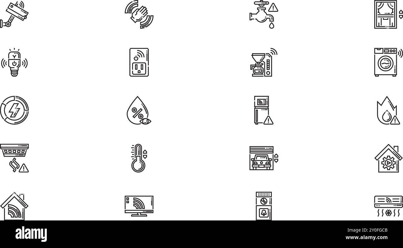 Domotics icons High-Quality Vector Icons Collection with Editable ...