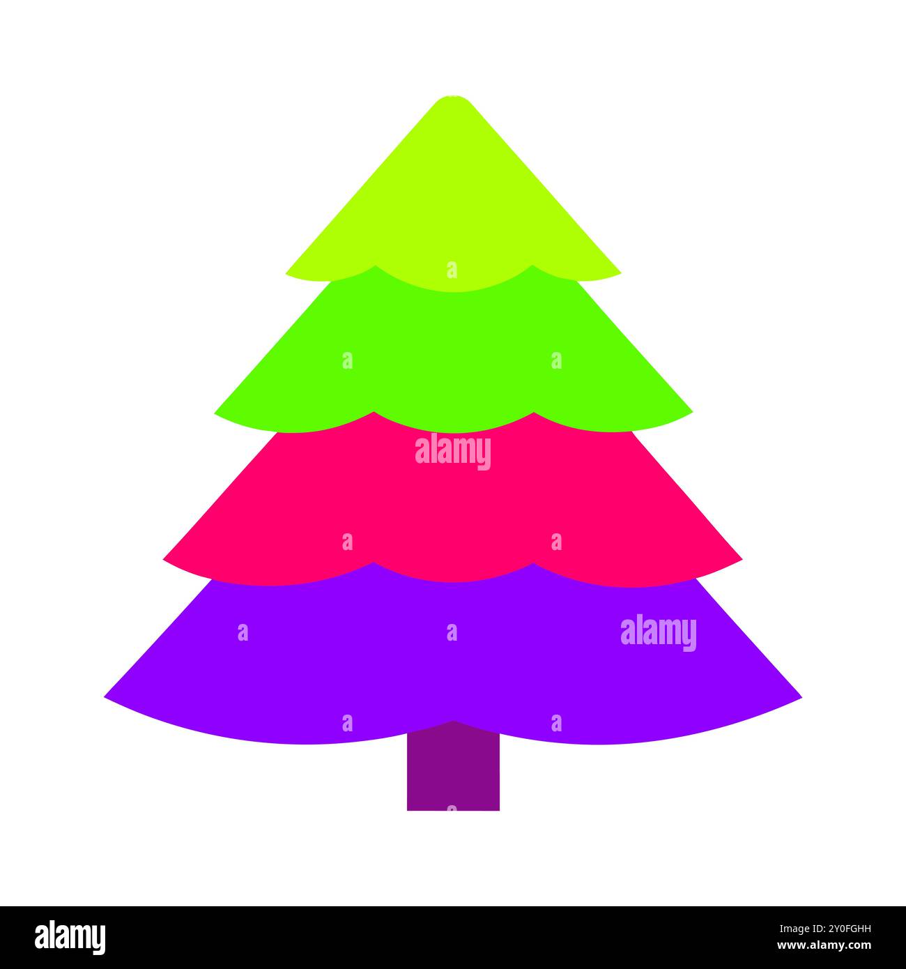 Vibrant christmas tree icon Stock Vector Images - Alamy