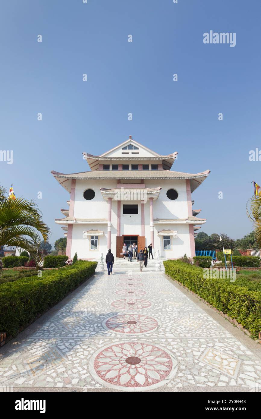 Linh Son, the french temple, Lumbini, Nepal Stock Photo - Alamy