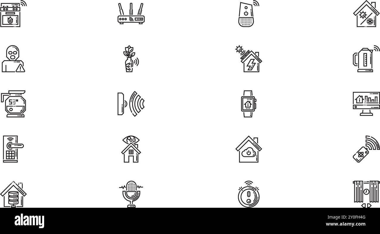 Domotics icons High-Quality Vector Icons Collection with Editable ...