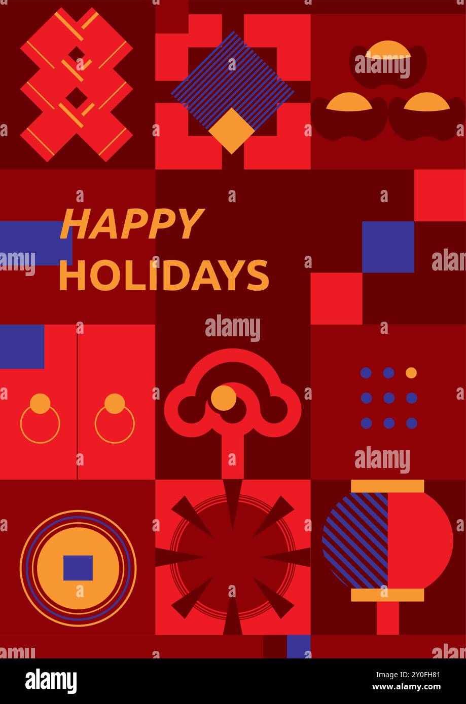 Modern geometric background, flat minimalist style design of ...