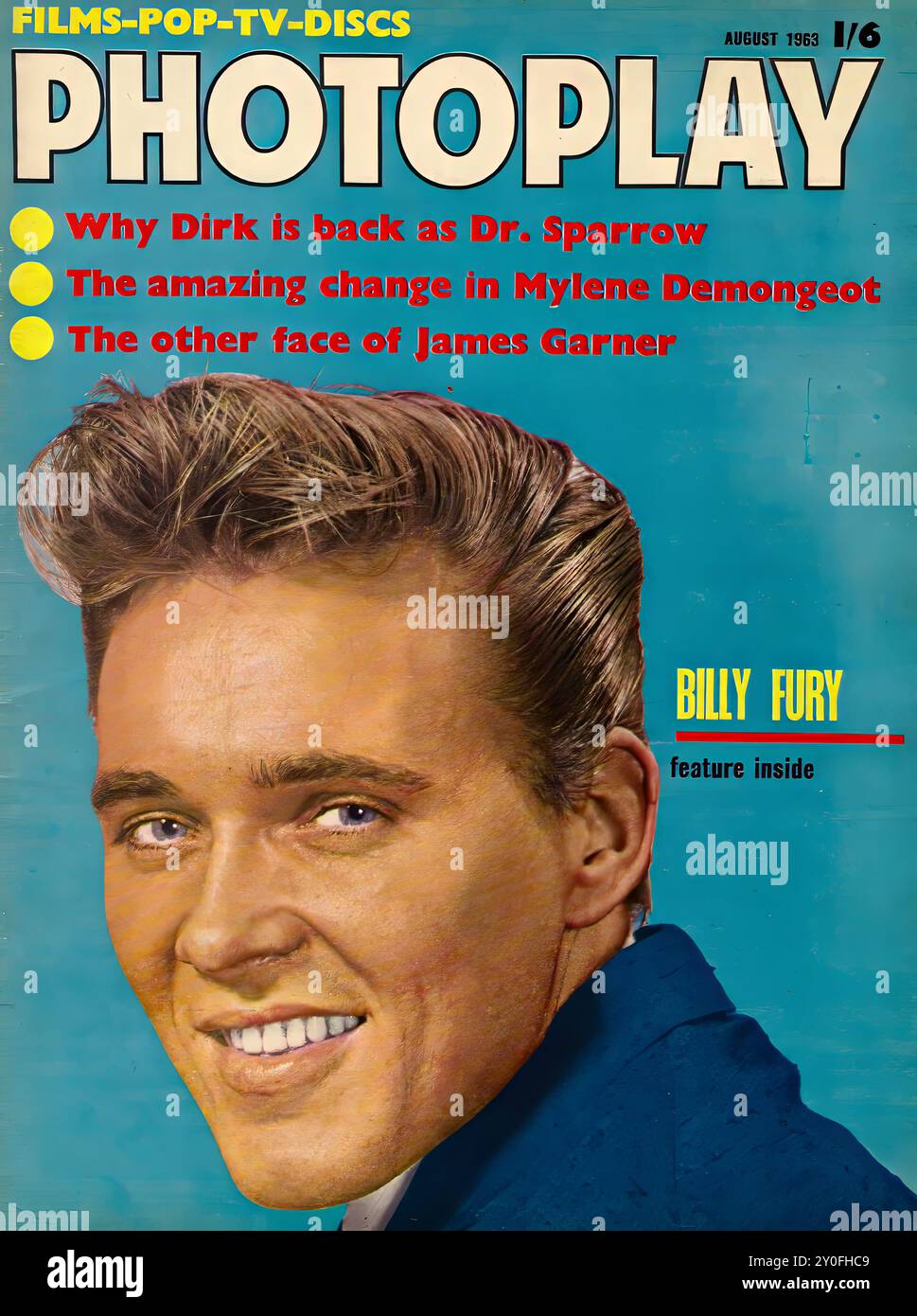 Photoplay Aug 1963 - Vintage magazine cover - Photographer unknow ...