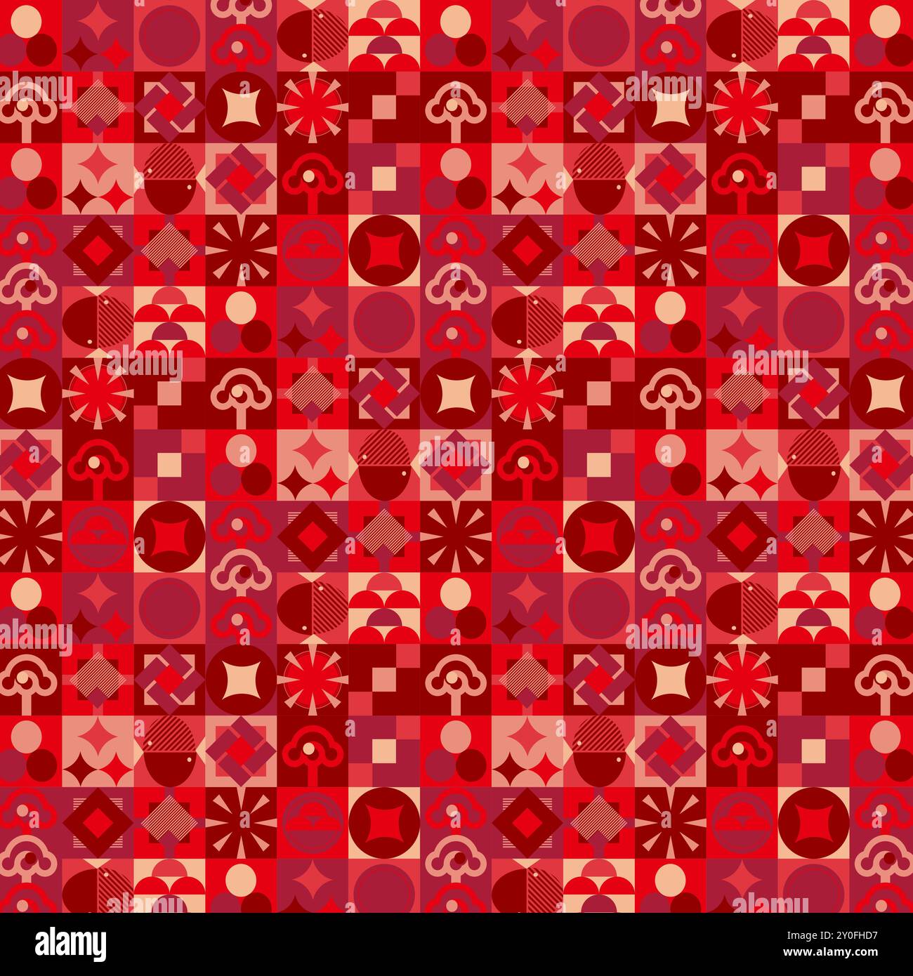 Traditional Chinese New Year geometric seamless pattern, flat ...