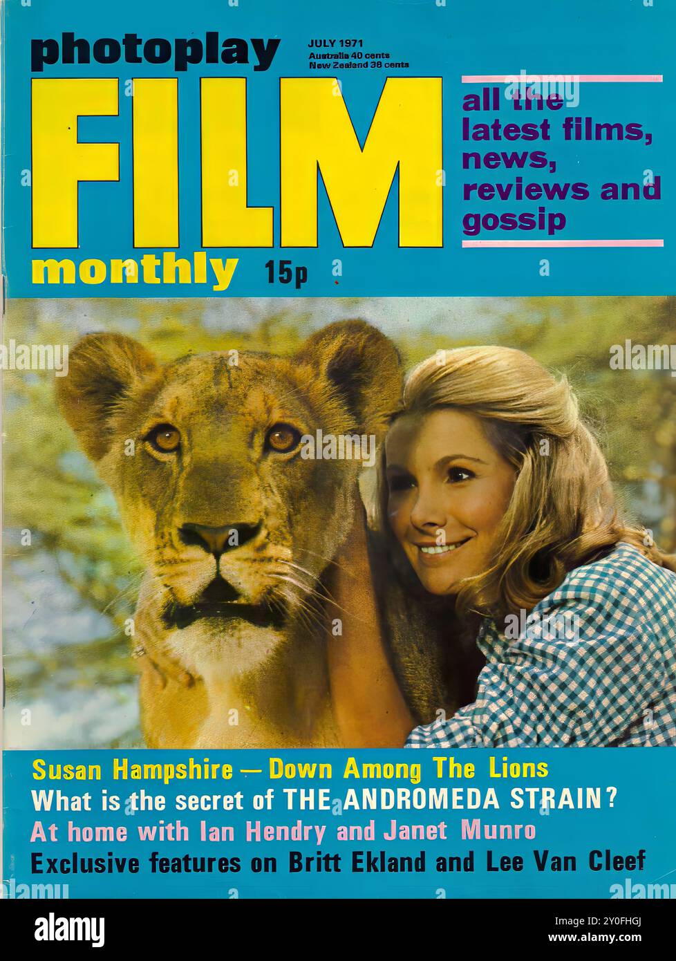 Photoplay Film Monthly Jul 1971 - Vintage magazine cover - Photographer ...