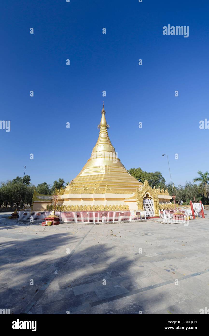 Myanmar golden temple , Lumbini, Nepal Stock Photo - Alamy
