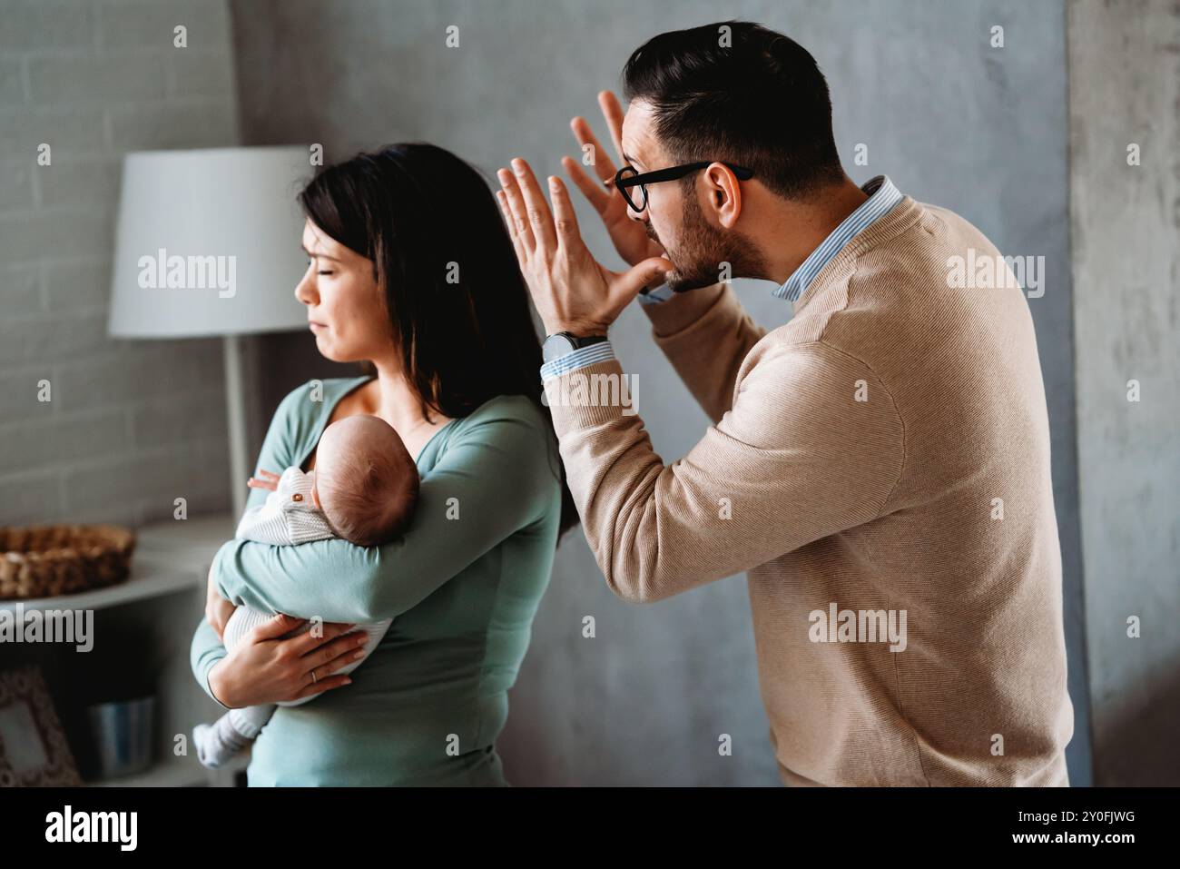 Stressed couple arguing and having marriage problems. Marriage ...
