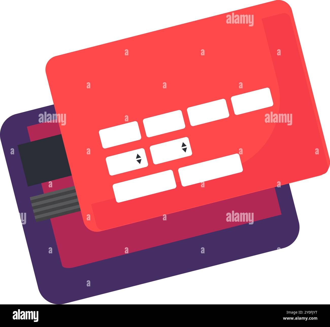 Vector bank two sides card in a colorful flat style. Income ...