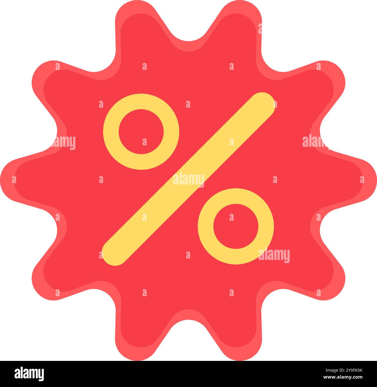Vector sale icon with a percentage sign in a colorful flat style. The ...