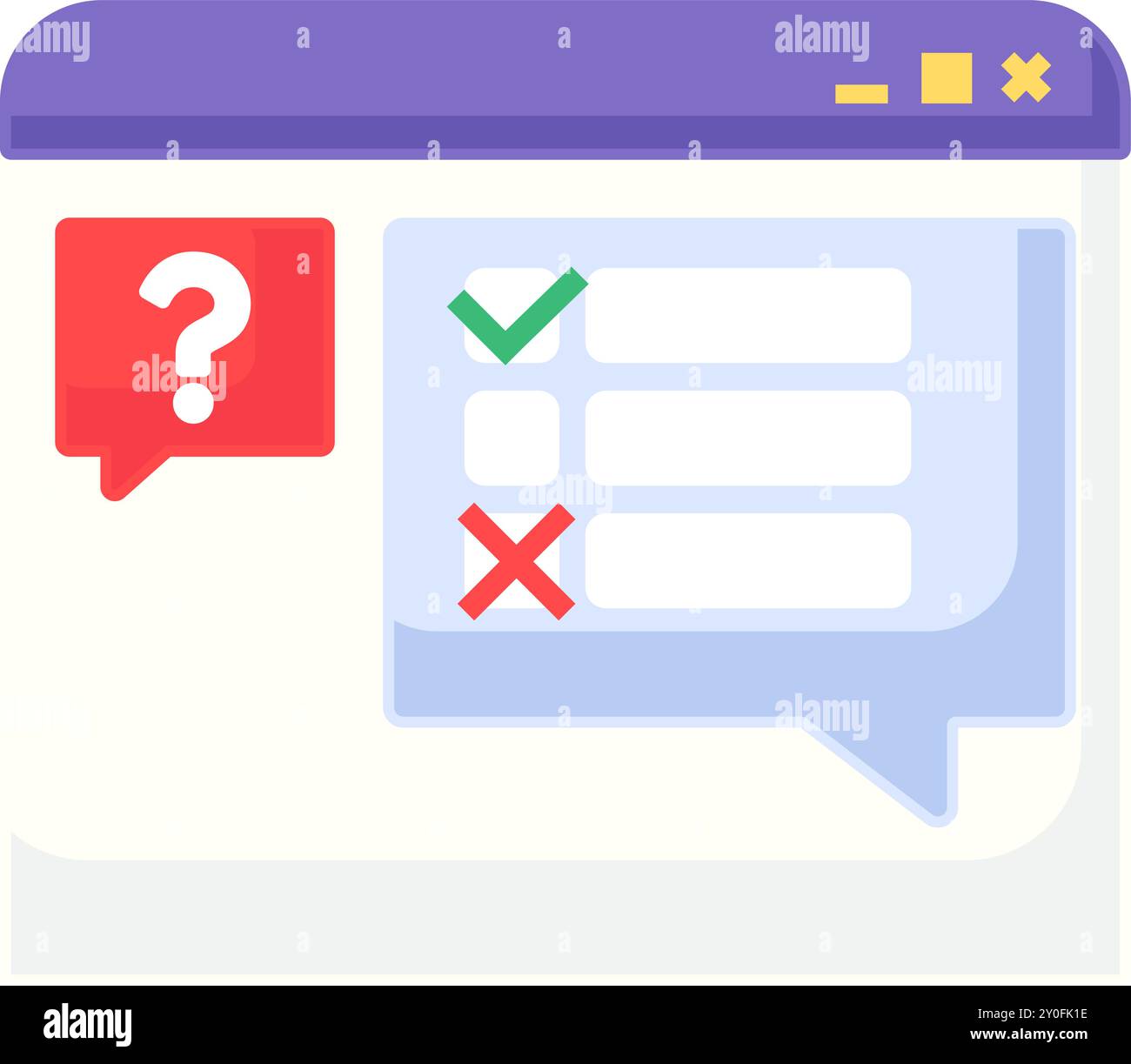Vector site page with questionnaire in a colorful flat style. Advice ...