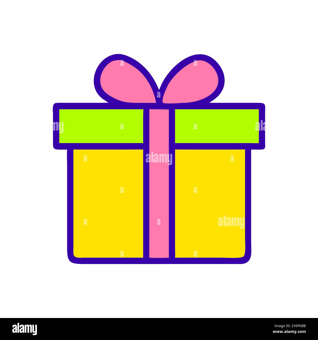 Holiday present wrapped in Stock Vector Images - Alamy