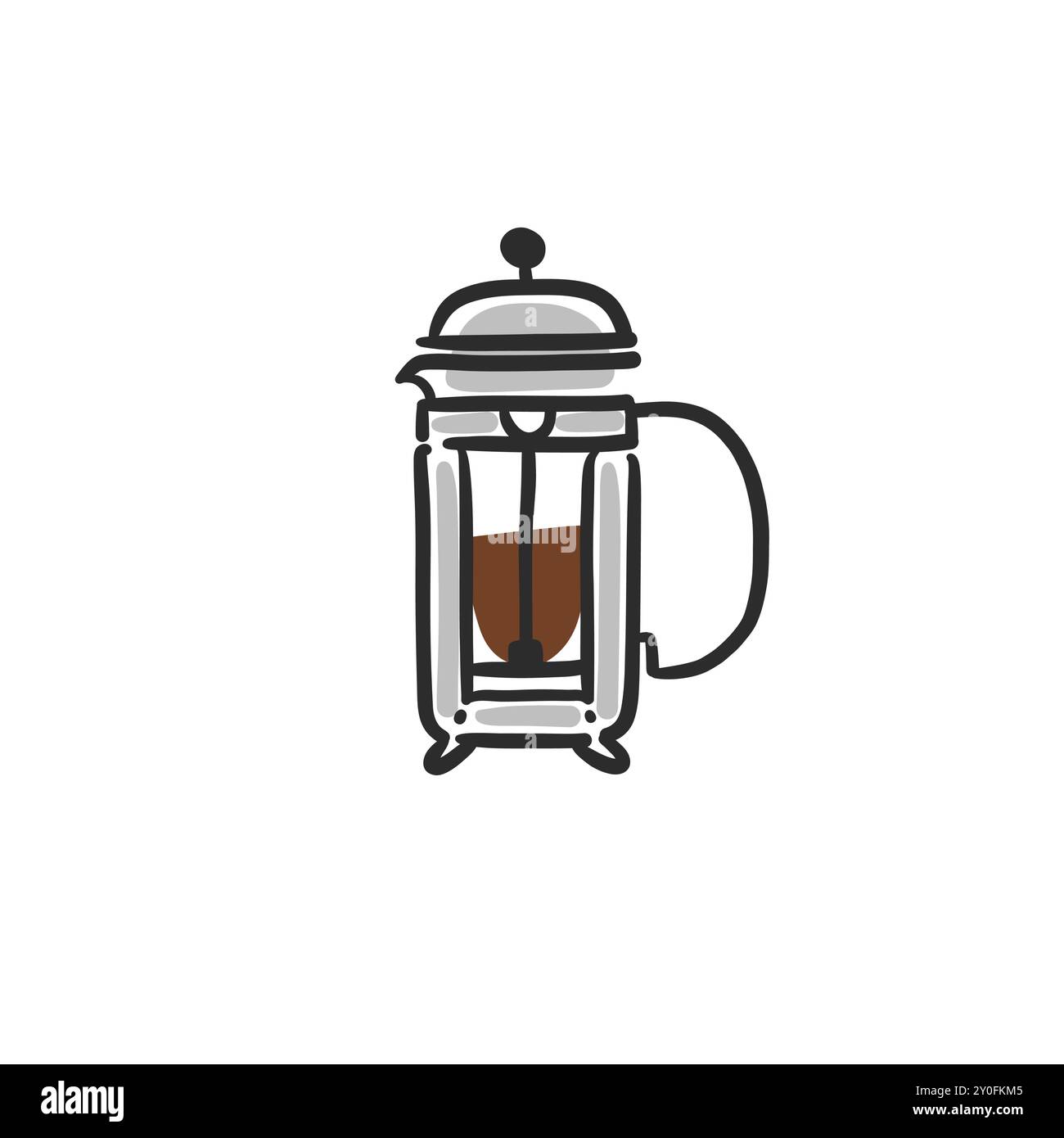 Hand drawn vector abstract graphic doodle minimalistic line ...