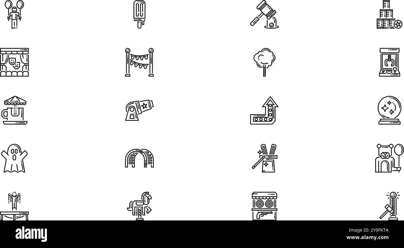 Amusement park icons High-Quality Vector Icons Collection with Editable ...