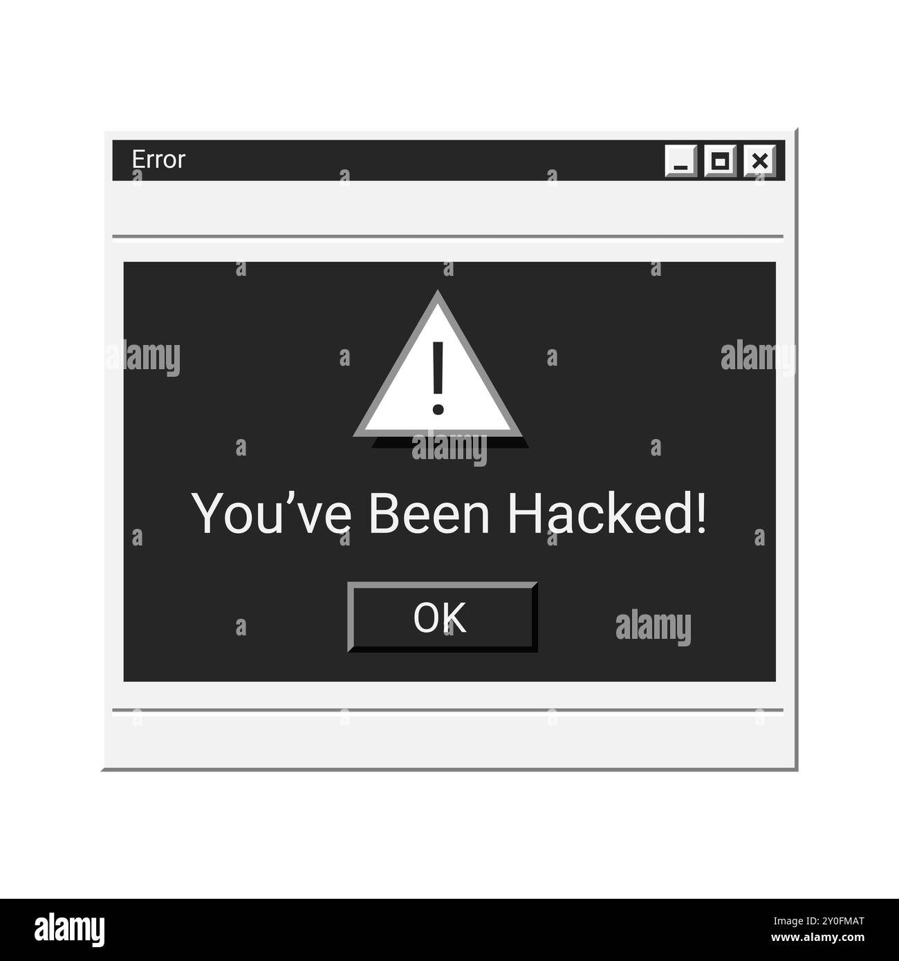 You have been hacker retro message in black color Stock Vector Image ...