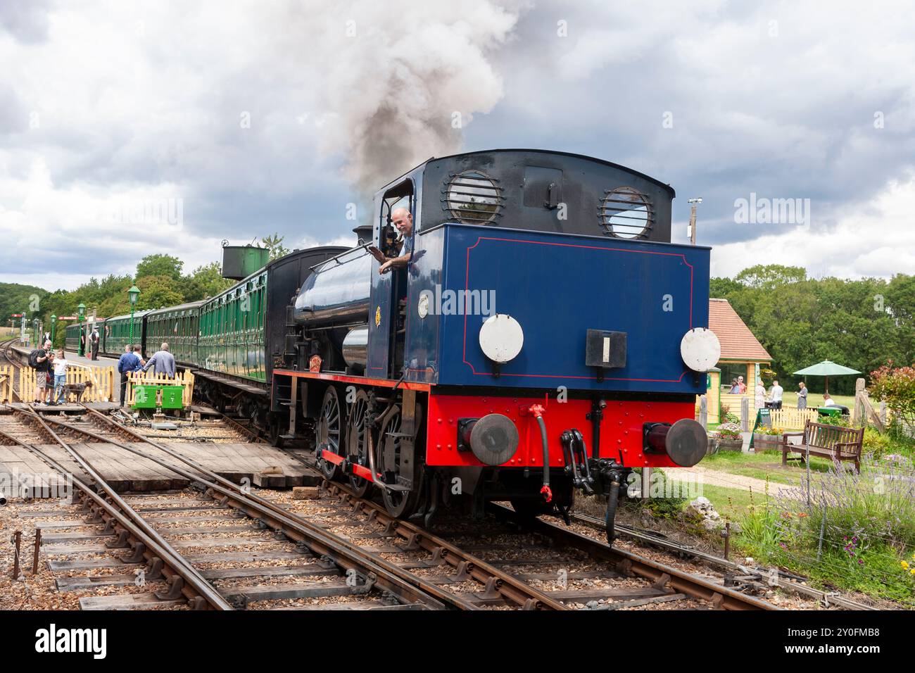 Hunslet ‘Austerity’ WD192 ‘Waggoner’ steam locomotive, hauling a train ...
