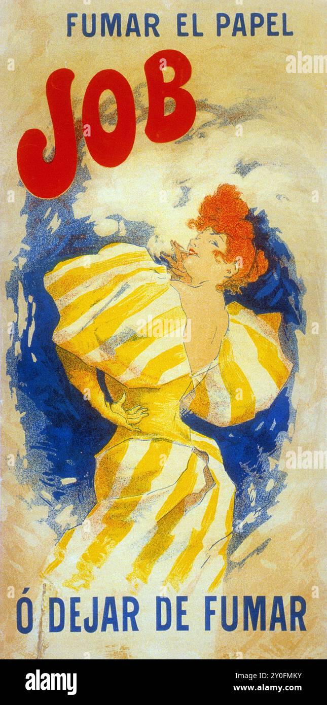Jules Cheret artwork - advertisement poster for Job cigarette paper ...