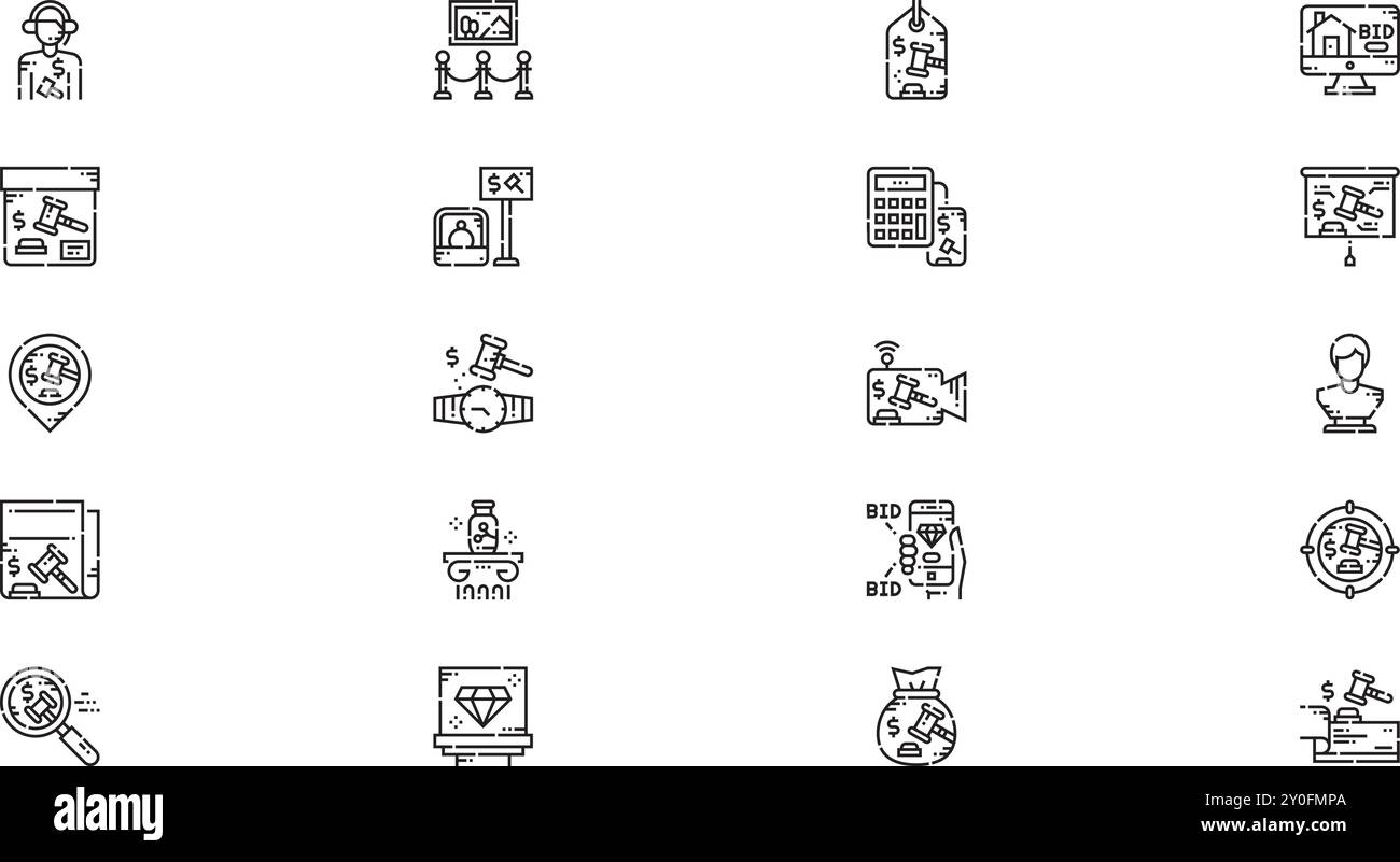 Auction icons High-Quality Vector Icons Collection with Editable Stroke ...