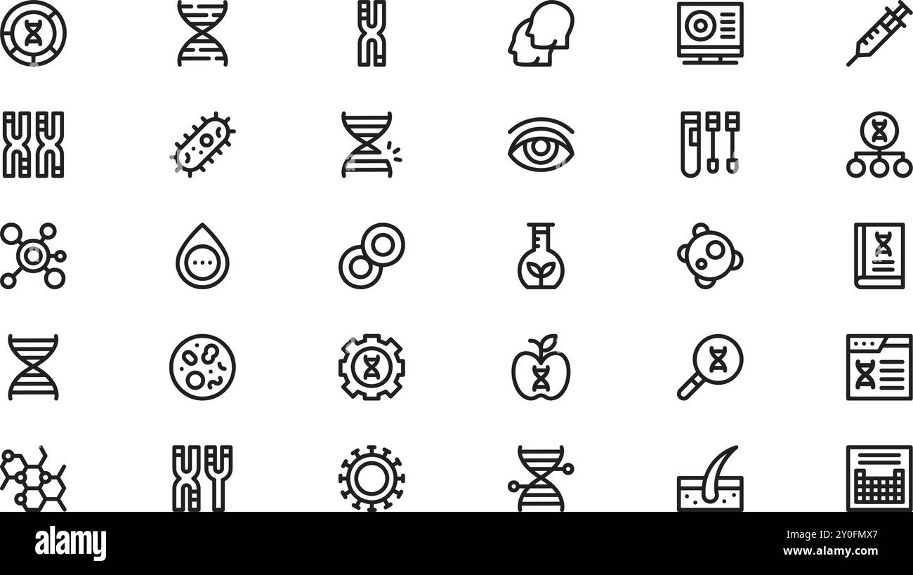Genetic icons High-Quality Vector Icons Collection with Editable Stroke ...
