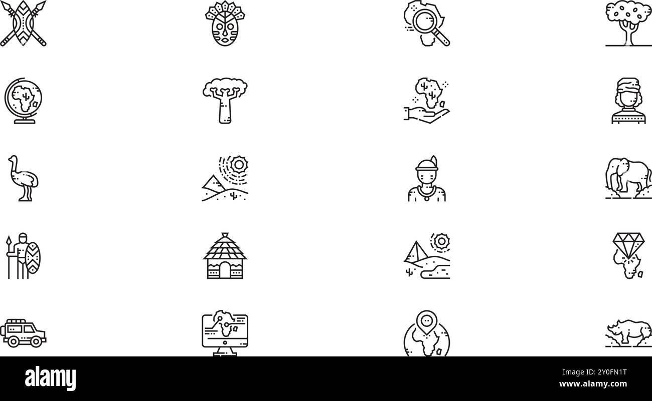 Africa icons High-Quality Vector Icons Collection with Editable Stroke ...