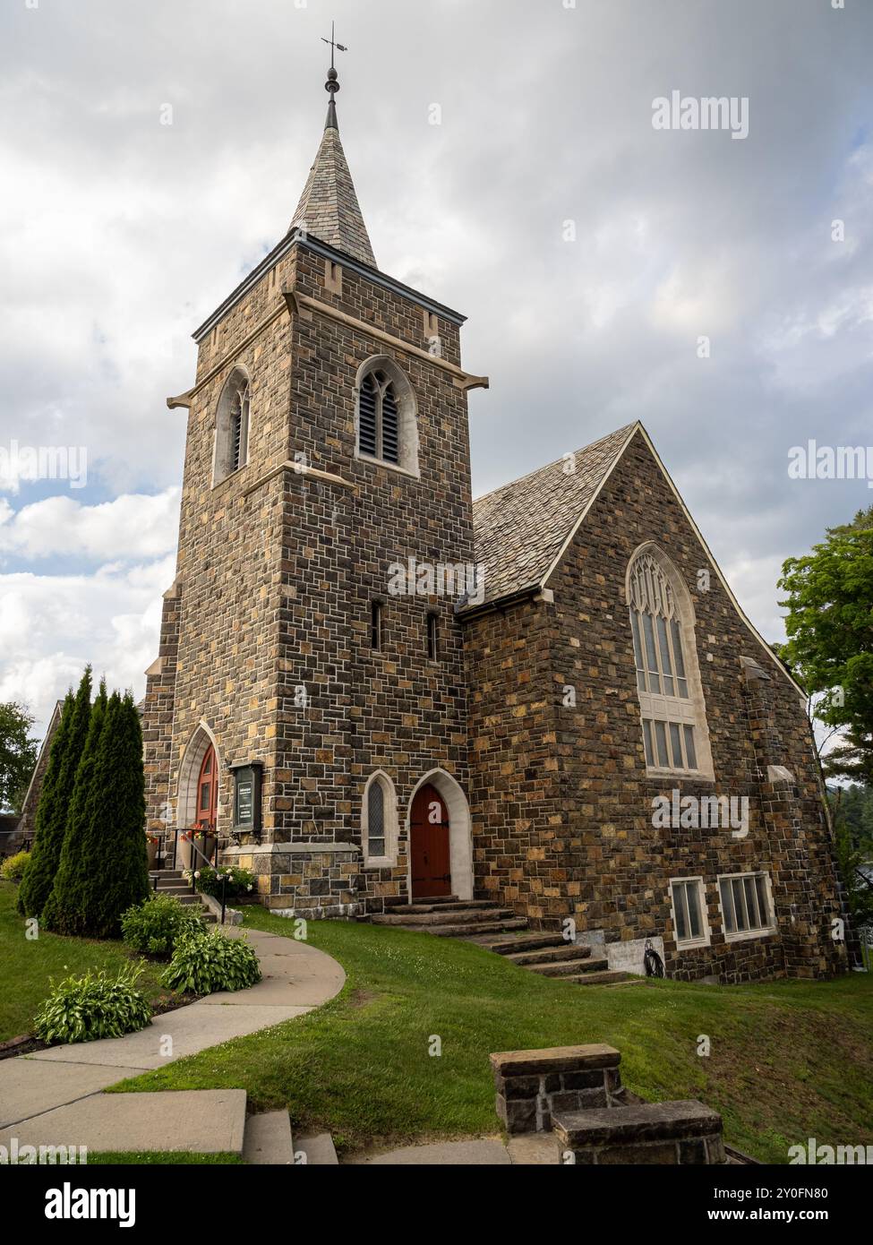 Discover the serene beauty of the Adirondack Community Church in Lake ...
