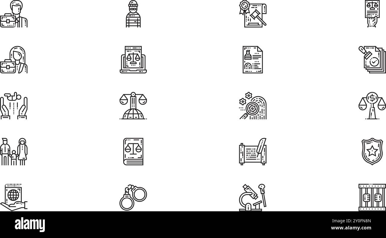 Law justice icons High-Quality Vector Icons Collection with Editable ...
