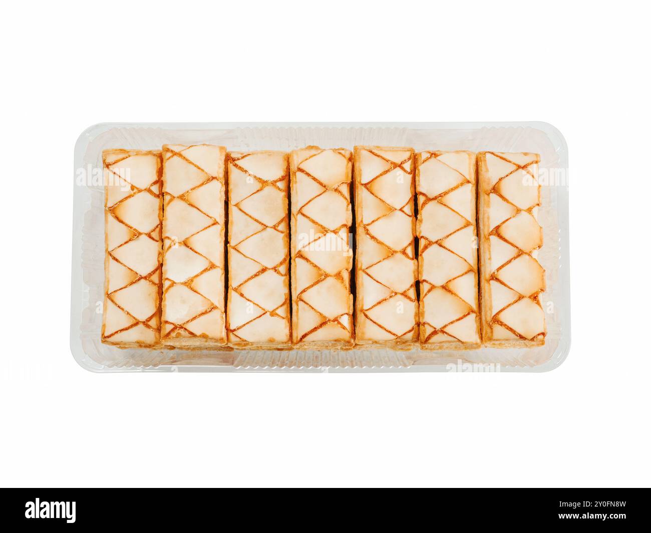 Italian crispy sweet bakery Sfogliatine glassate isolated on white ...