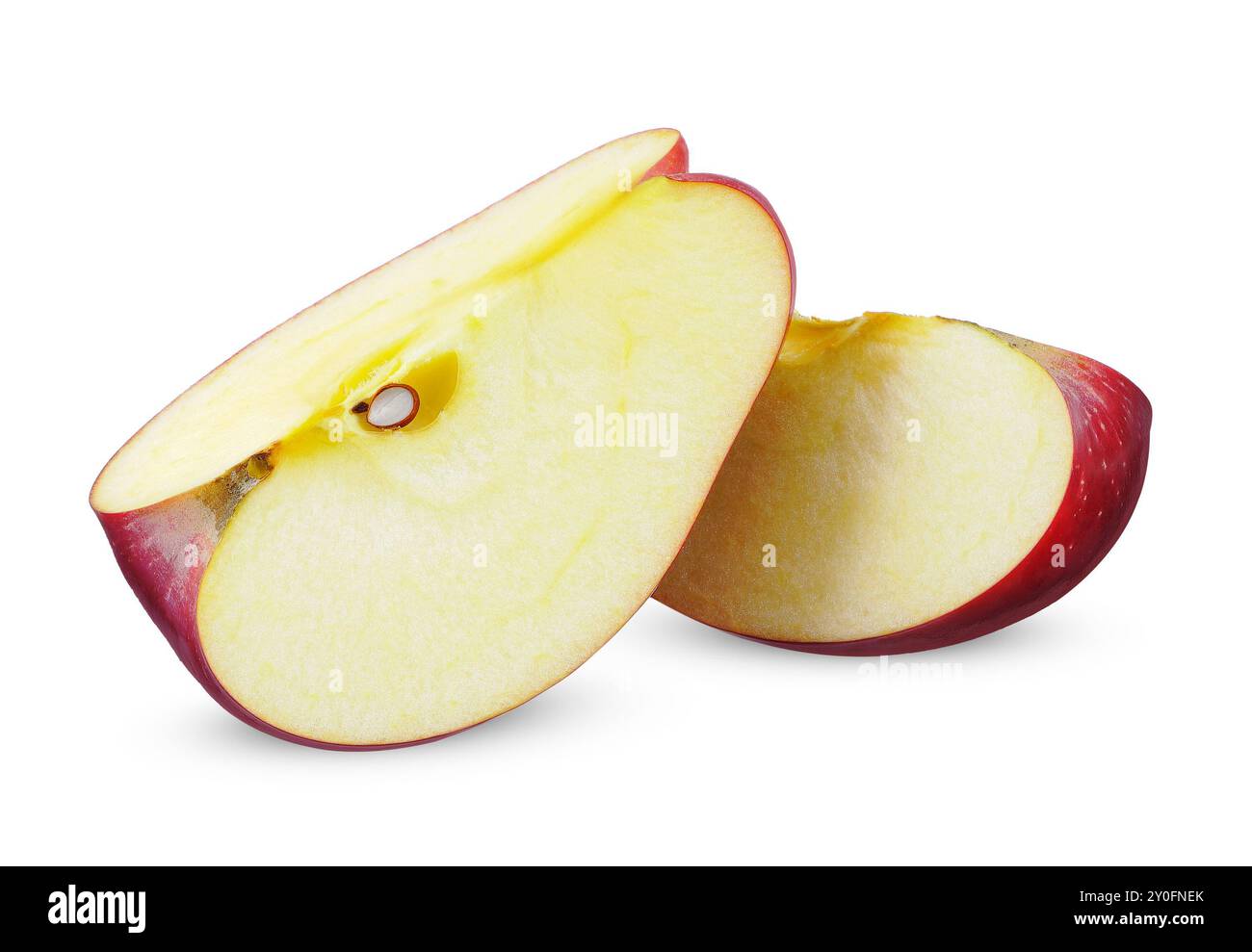 Sliced Red apple fruit isolated on white background. apple clipping ...