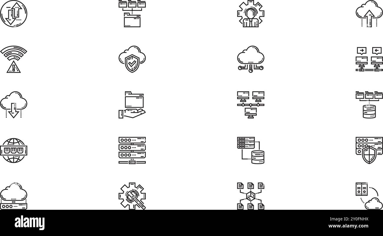 Cloud computing icons High-Quality Vector Icons Collection with ...