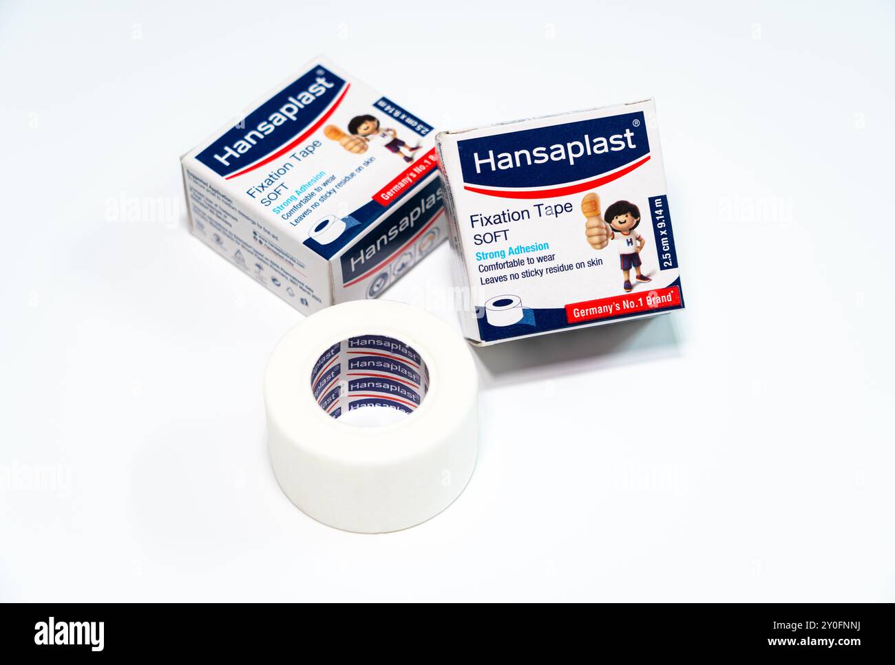 Hansaplast Fixation Tape Soft on white background Stock Photo - Alamy