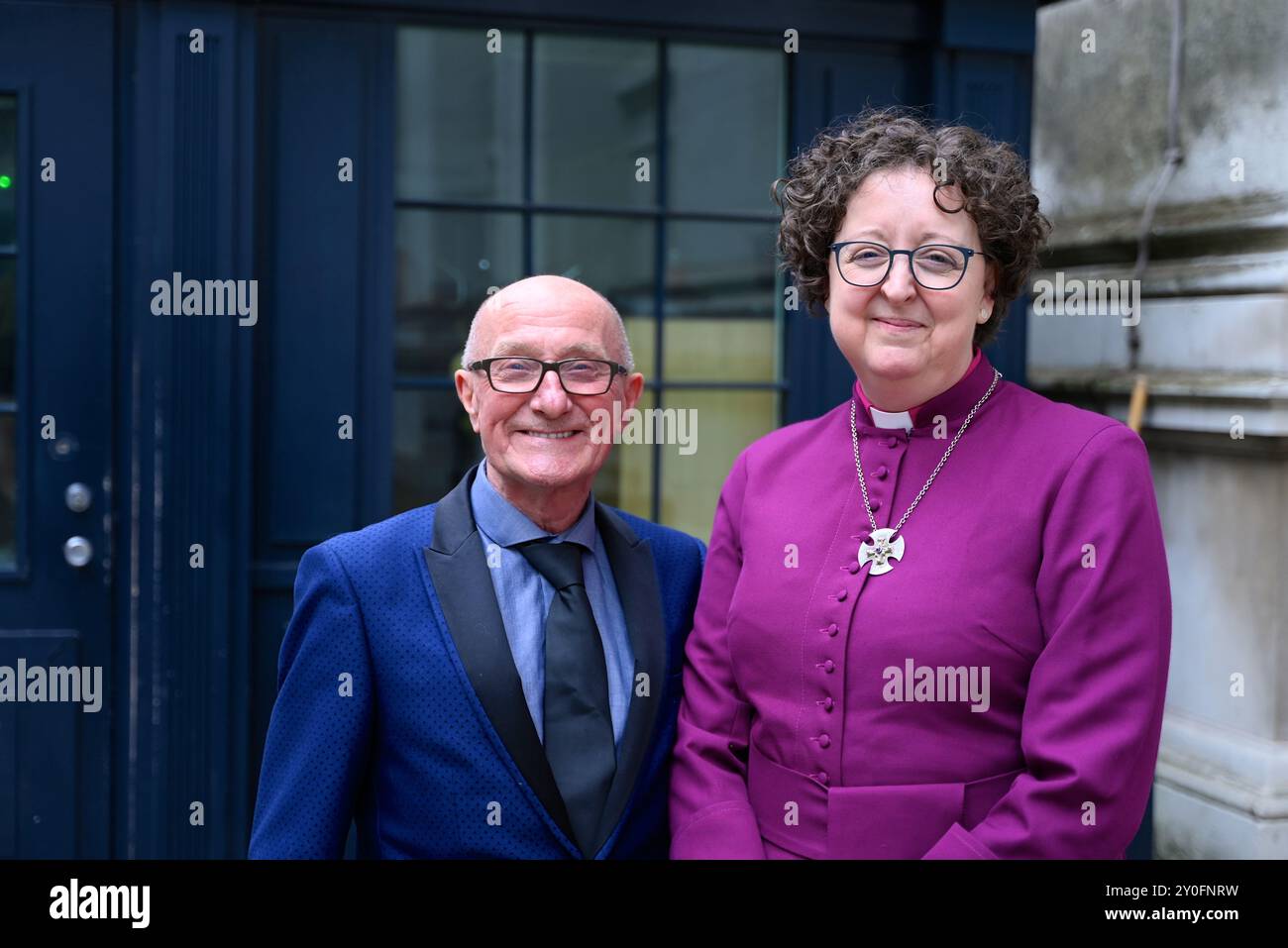 BISHOP JOANNE GRENFELL OF THE CHURCH OF ENGLAND AND BOBBY CUMMINES OBE ...