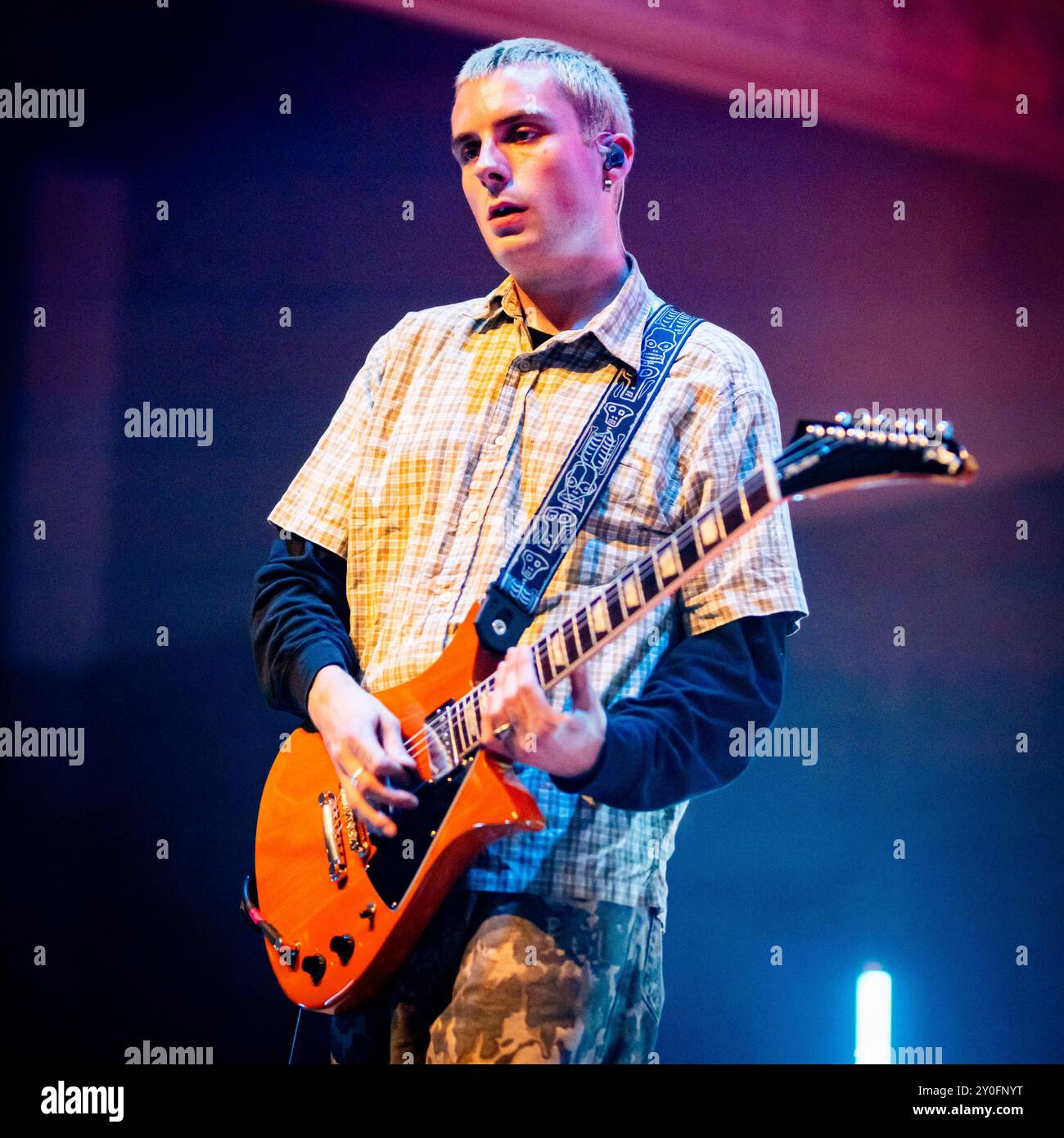 Edinburgh, Scotland. Sun 1 September 2024. The band NewDad performing ...