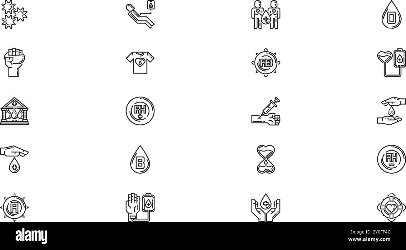 Blood donation icons High-Quality Vector Icons Collection with Editable ...