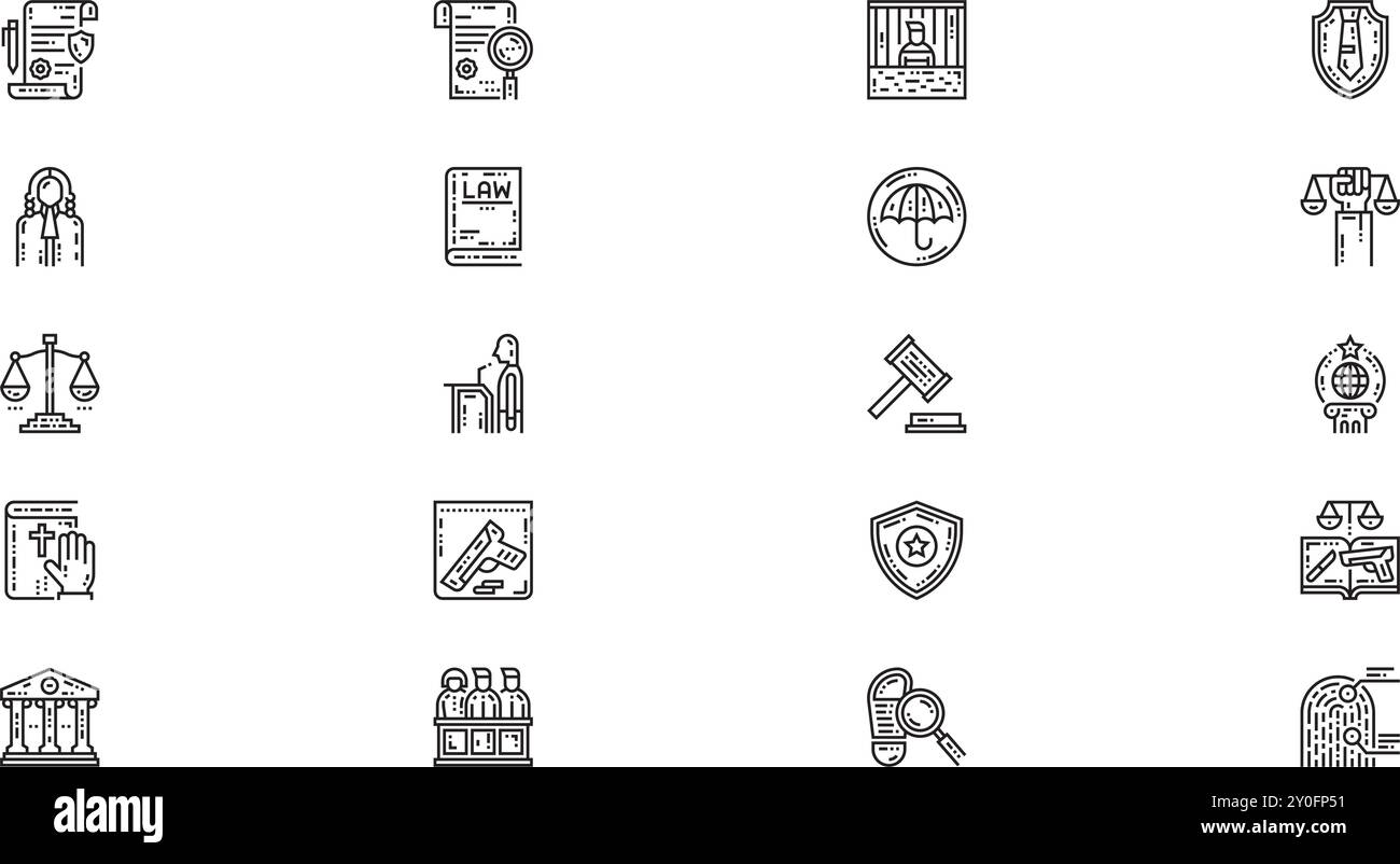 Law justice icons High-Quality Vector Icons Collection with Editable ...