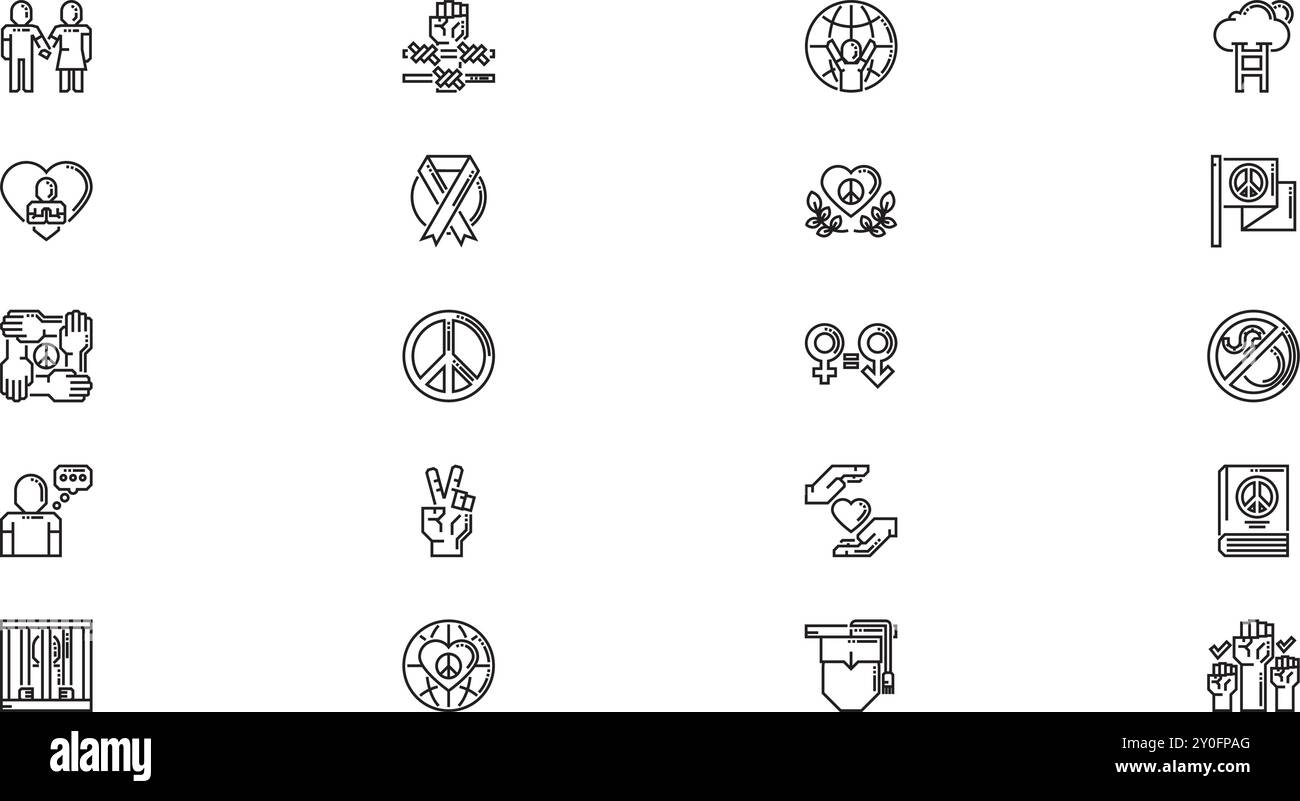 Peace humanrights icons High-Quality Vector Icons Collection with ...