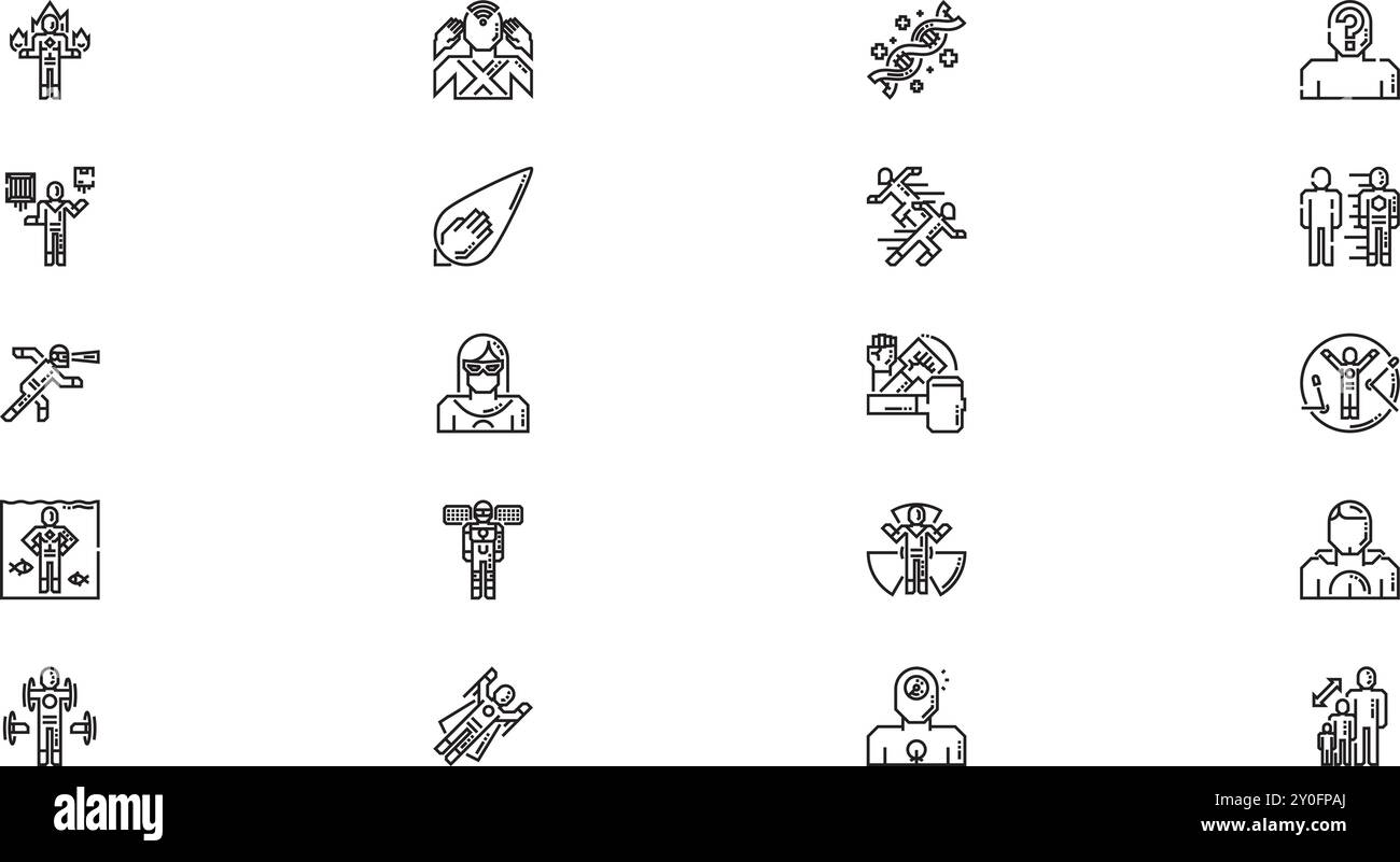 Superhero icons High-Quality Vector Icons Collection with Editable ...