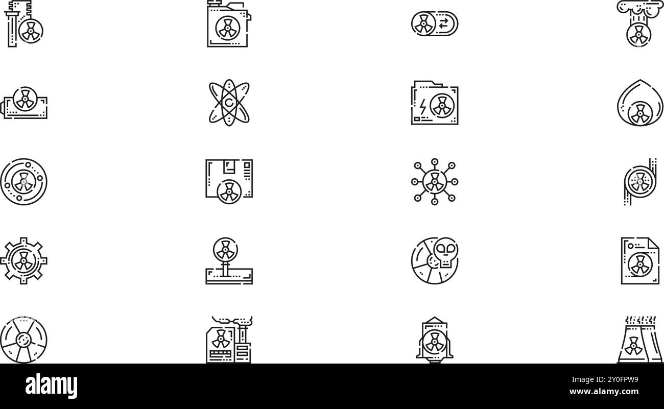 Nuclear energy icons High-Quality Vector Icons Collection with Editable ...