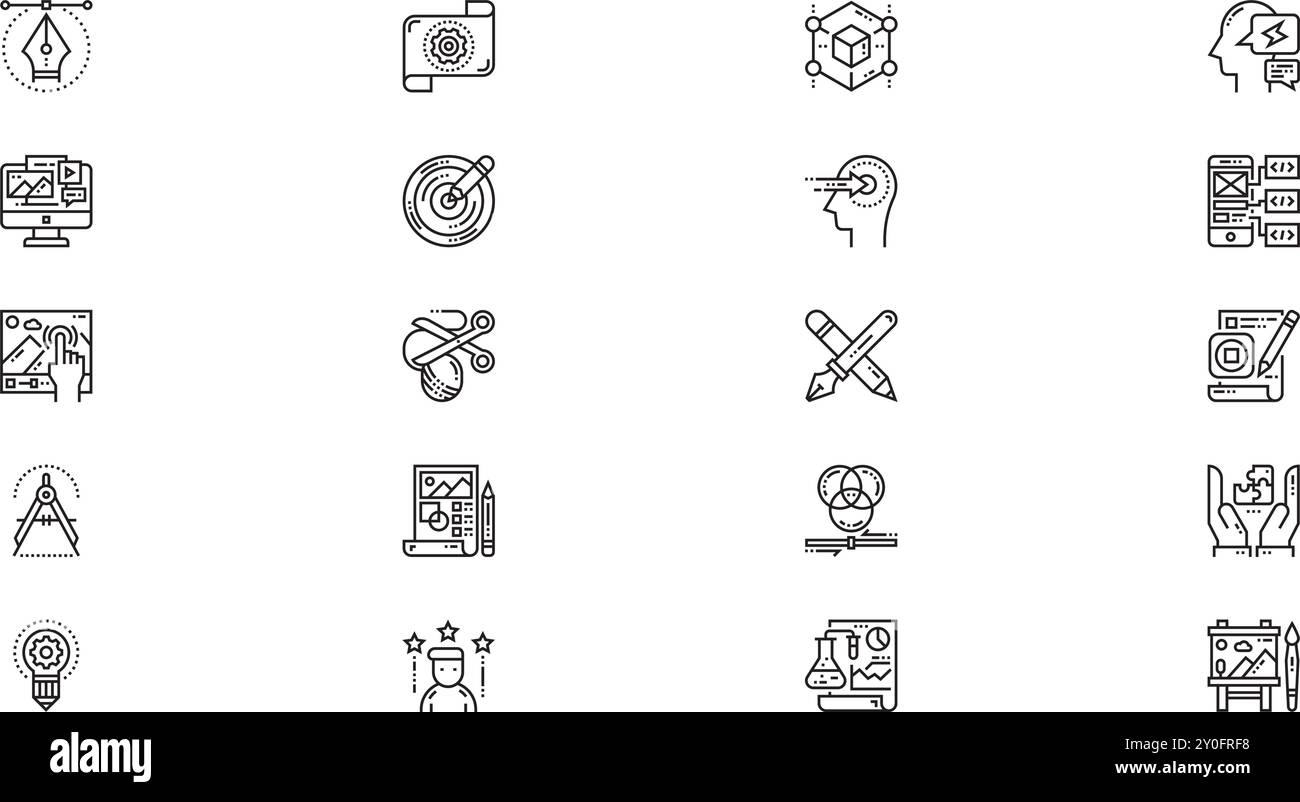 Creative process icons High-Quality Vector Icons Collection with ...