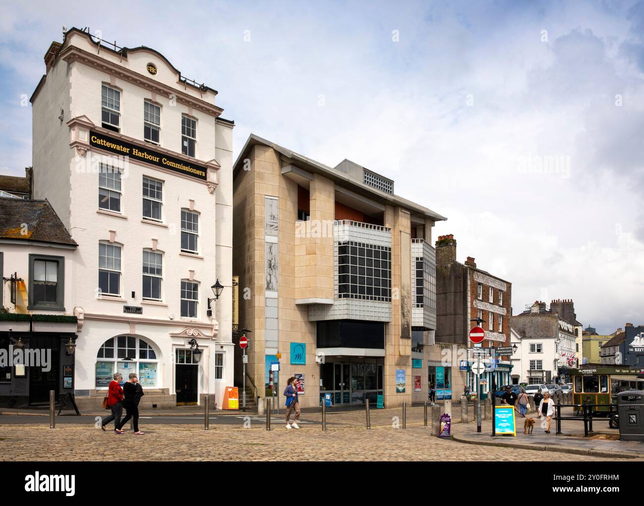 UK, England, Devon, Plymouth, Barbican, Mayflower Museum Stock Photo ...