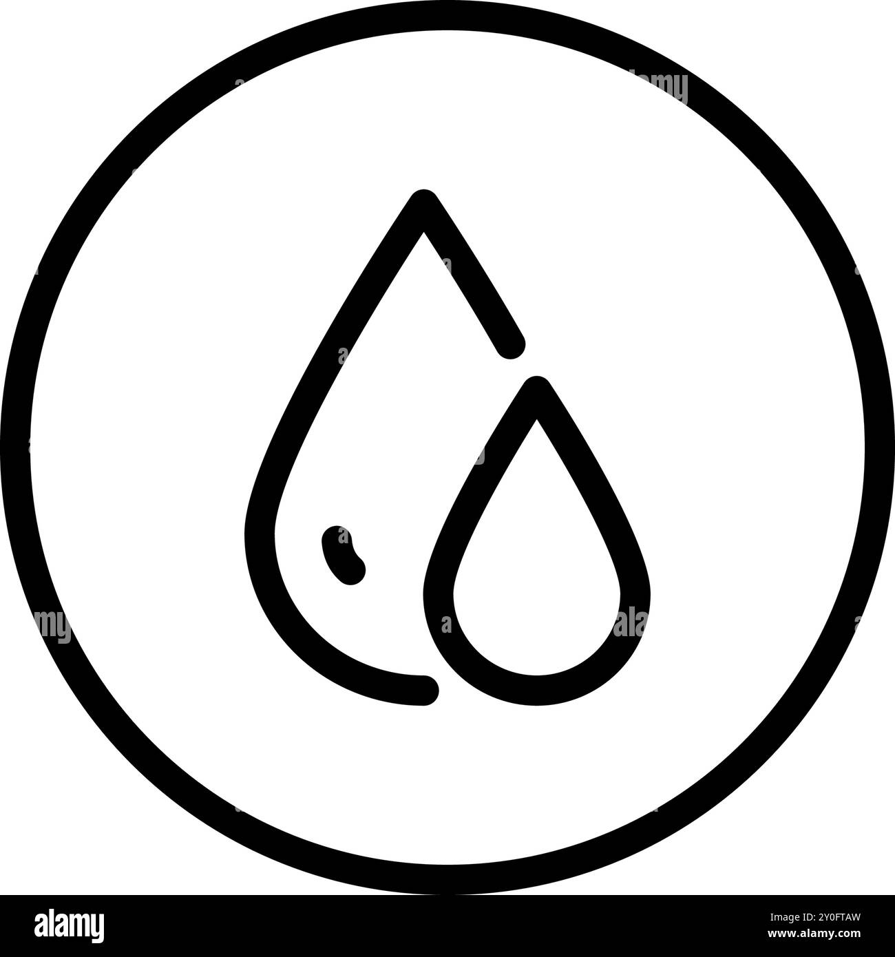 Liquid drop icon. Water drop outline logo. Simple style sign for mobile ...