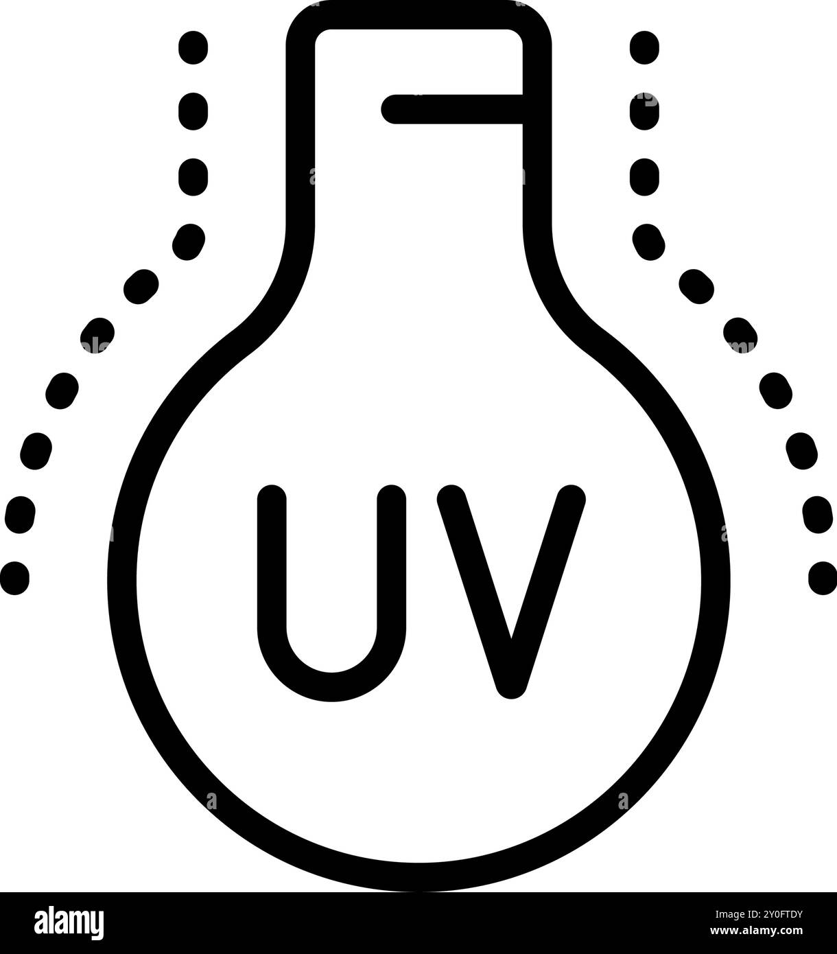 UV light for disinfection outline icon. Ultraviolet Light Icon, UV Ray Radiation ...