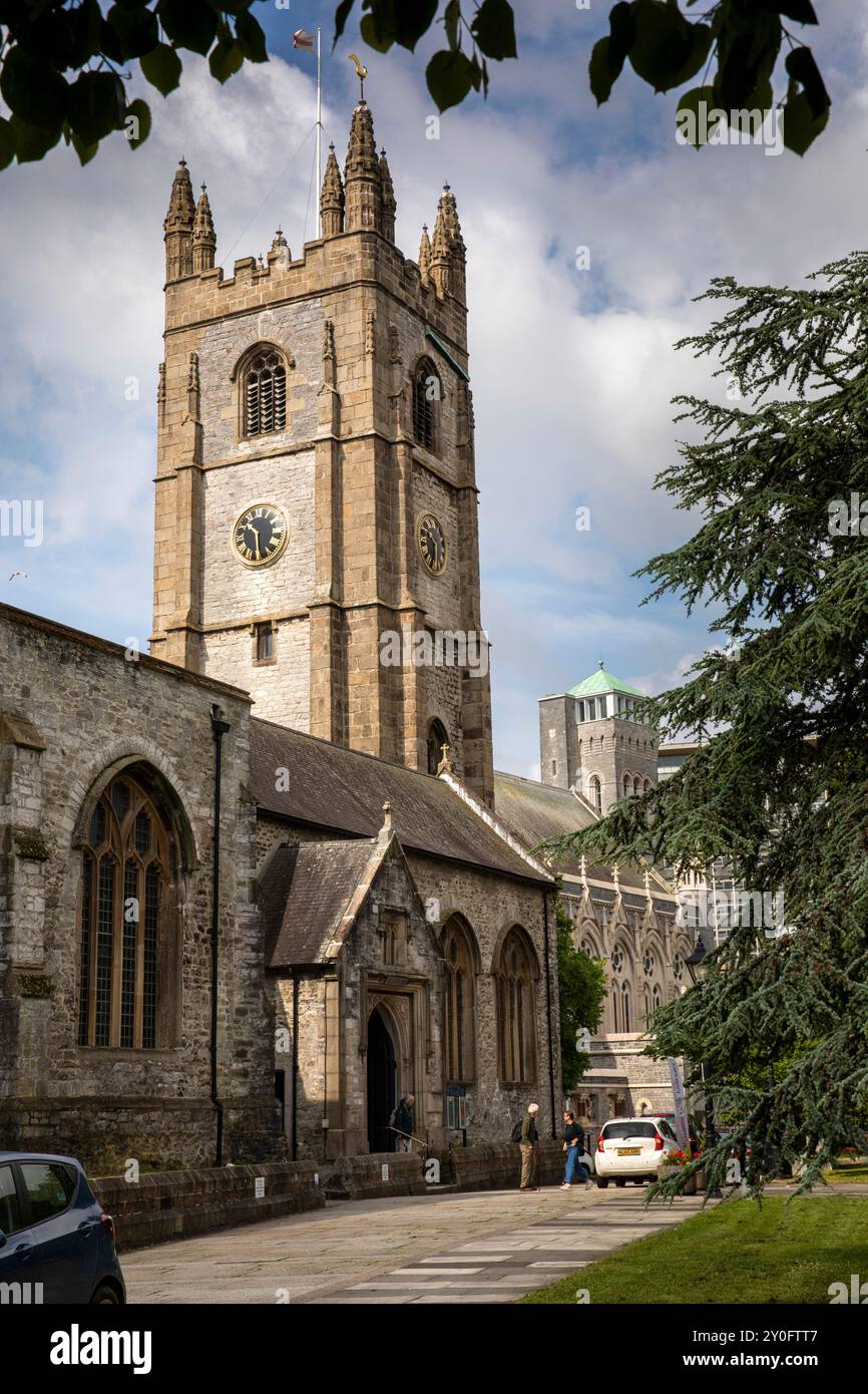 UK, England, Devon, Plymouth, Royal Parade, Minster Church of St Andrew ...