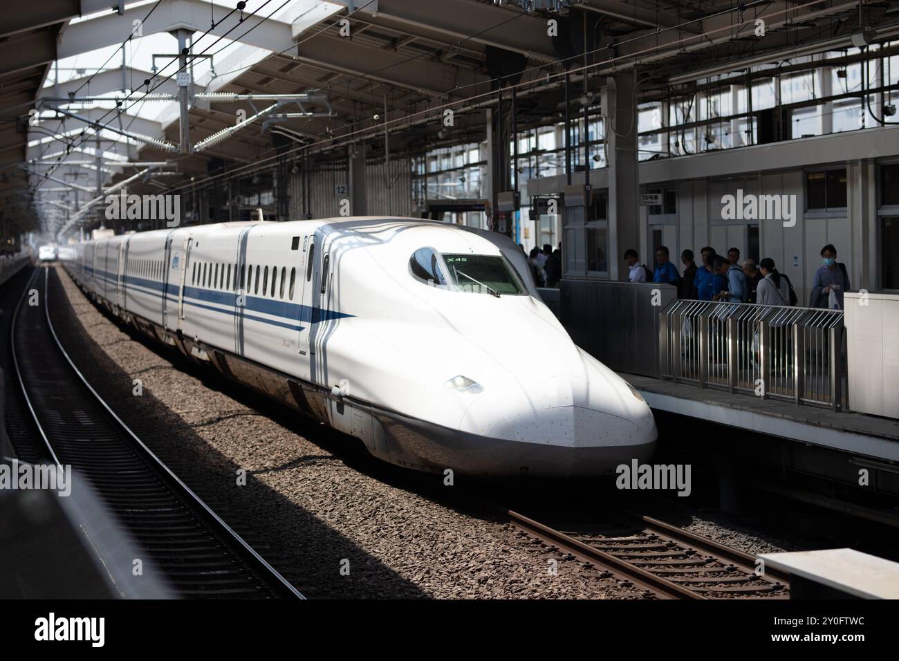 KYOTO, JAPAN - MAY 13, 2019: A Shinkansen high-speed bullet train ...