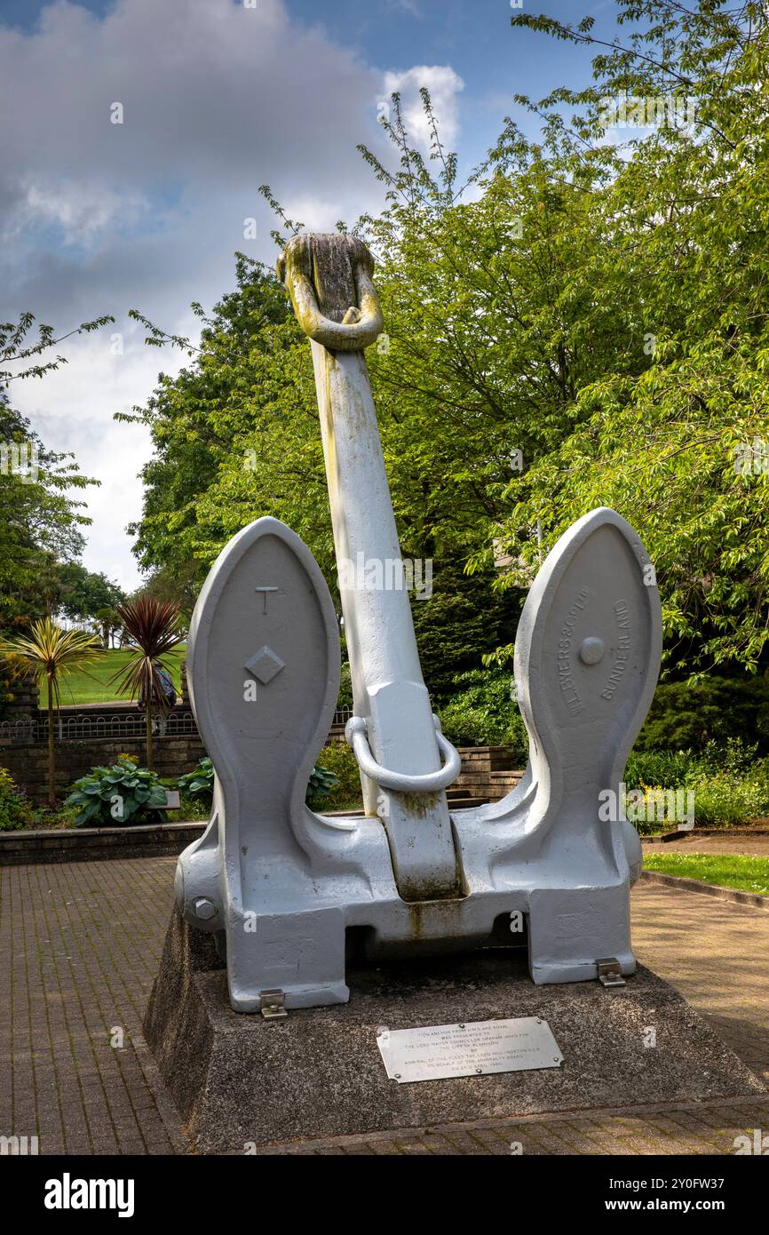 UK, England, Devon, Plymouth, Armada Way, HMS Ark Royal anchor Stock ...