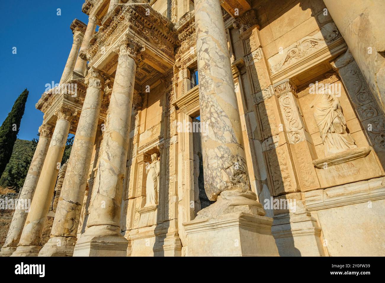 Selçuk, Turkey - August 30, 2024: The Library of Celsius in the ruins ...