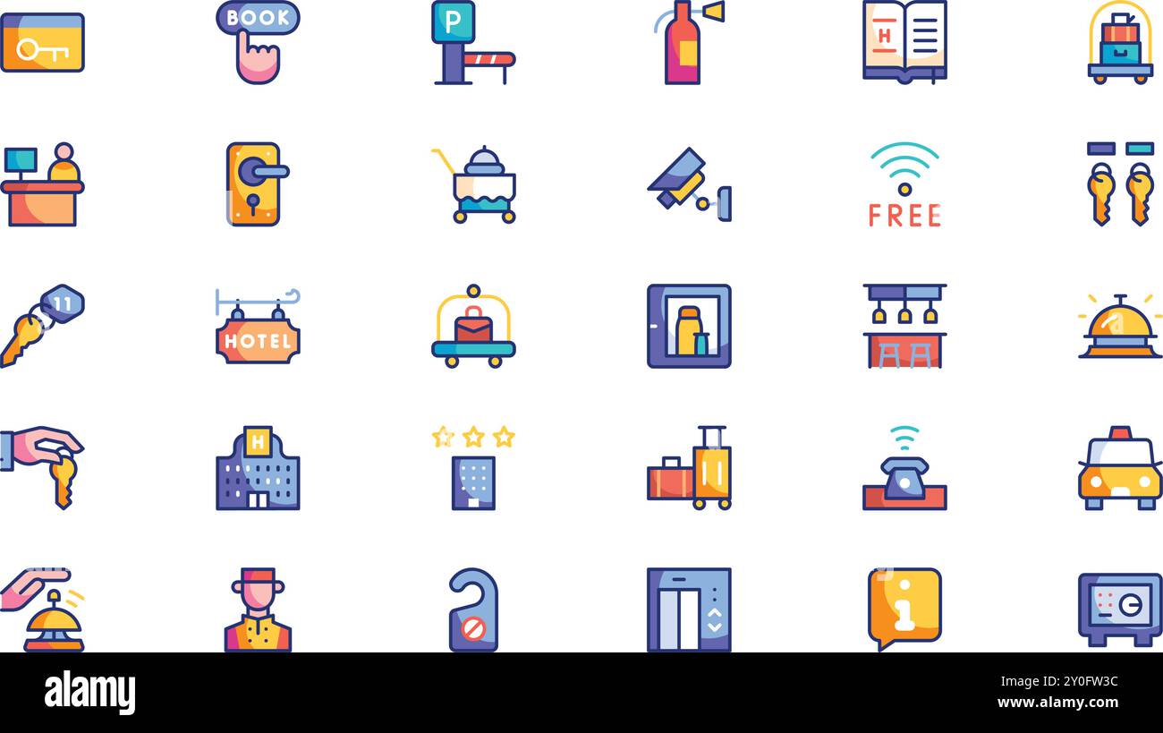Hotel icon pack High-Quality Vector Icons Collection with Editable ...