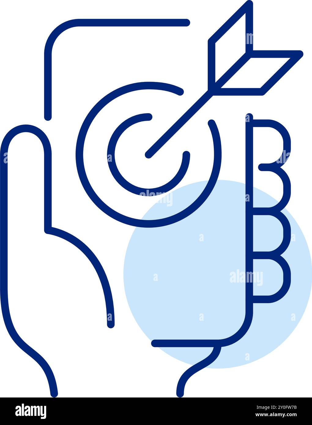 Arrow hitting target on smartphone screen. Precise mobile targeting. On ...