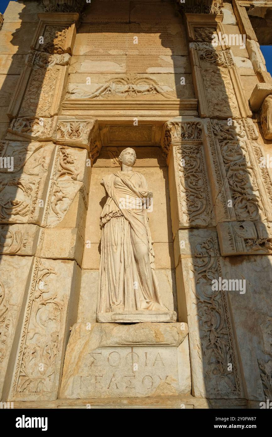 Selçuk, Turkey - August 30, 2024: The Library of Celsius in the ruins ...