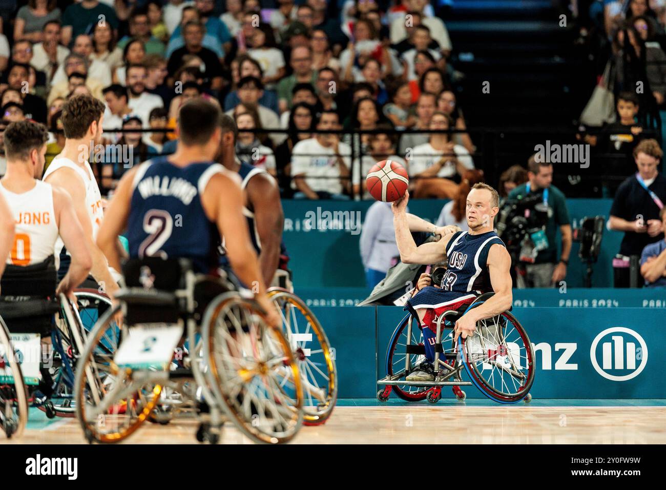 PARIS, FRANKREICH 31. August - Rollstuhlbasketball Niederlande - USA ...