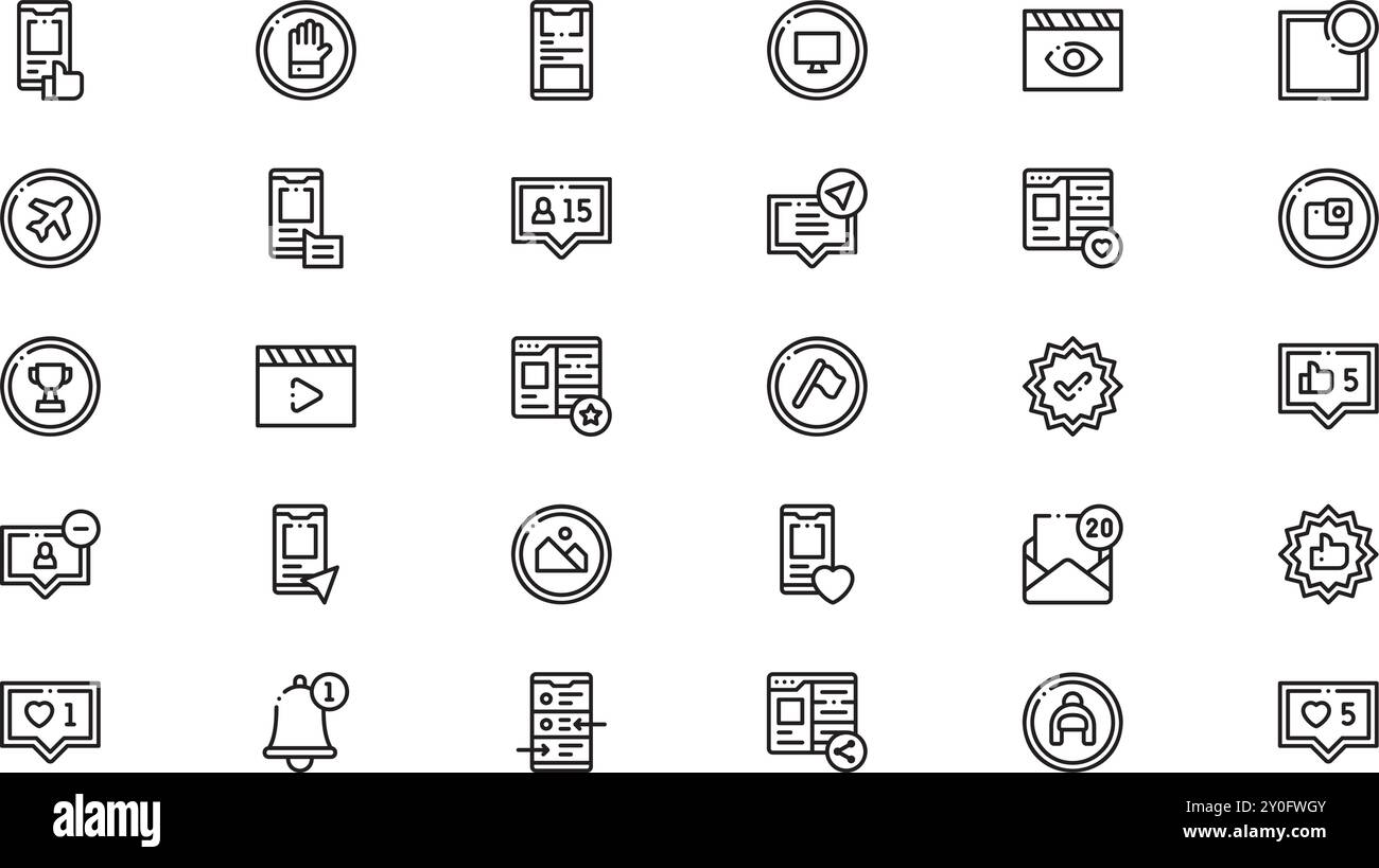 Social media interactions icons High-Quality Vector Icons Collection ...