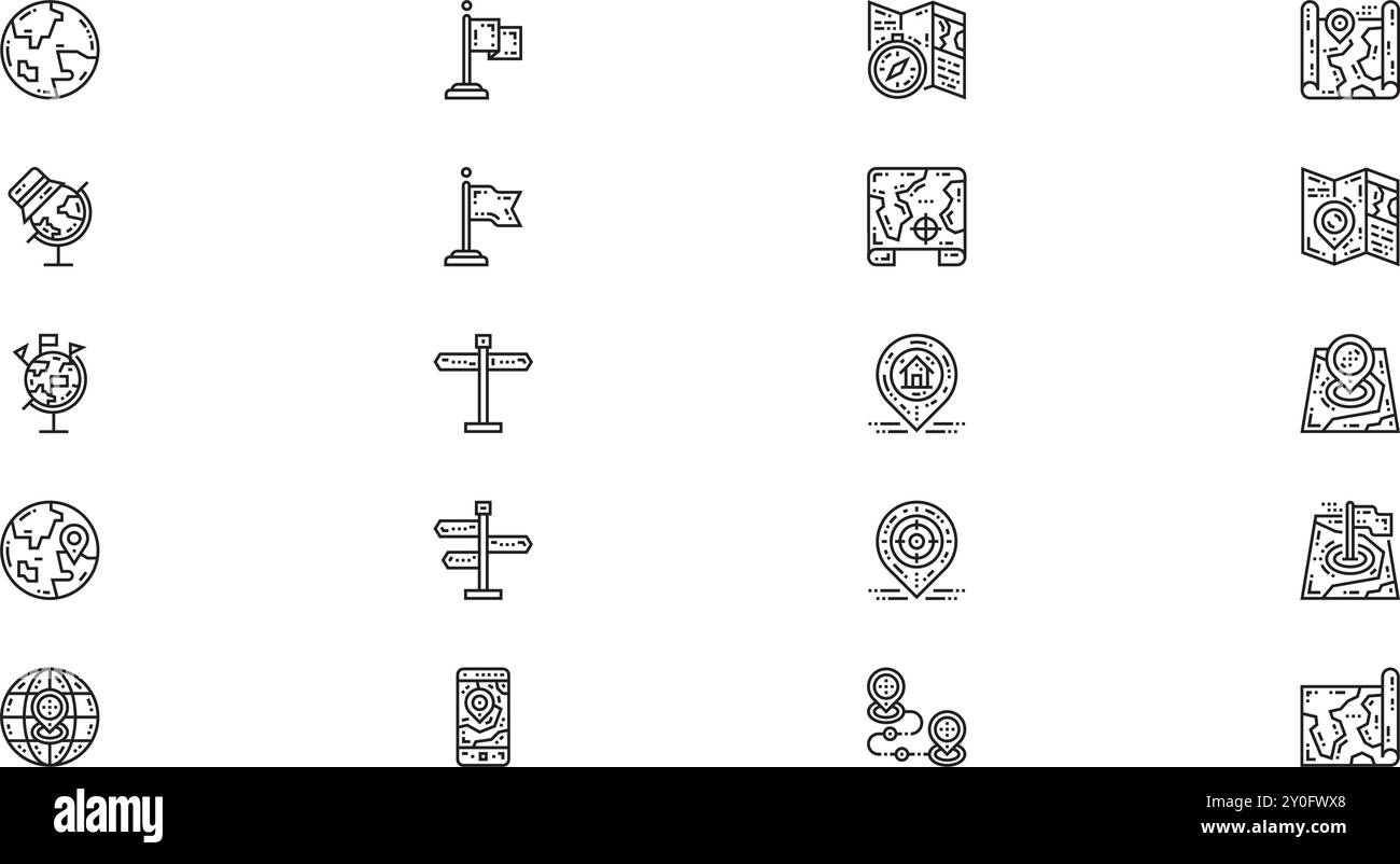 Geography icons High-Quality Vector Icons Collection with Editable ...